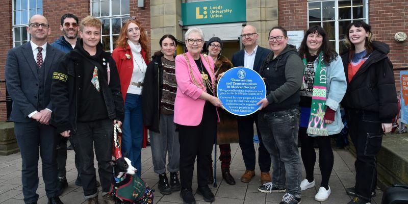 Blue plaque commemorating first trans conference installed on campus ...